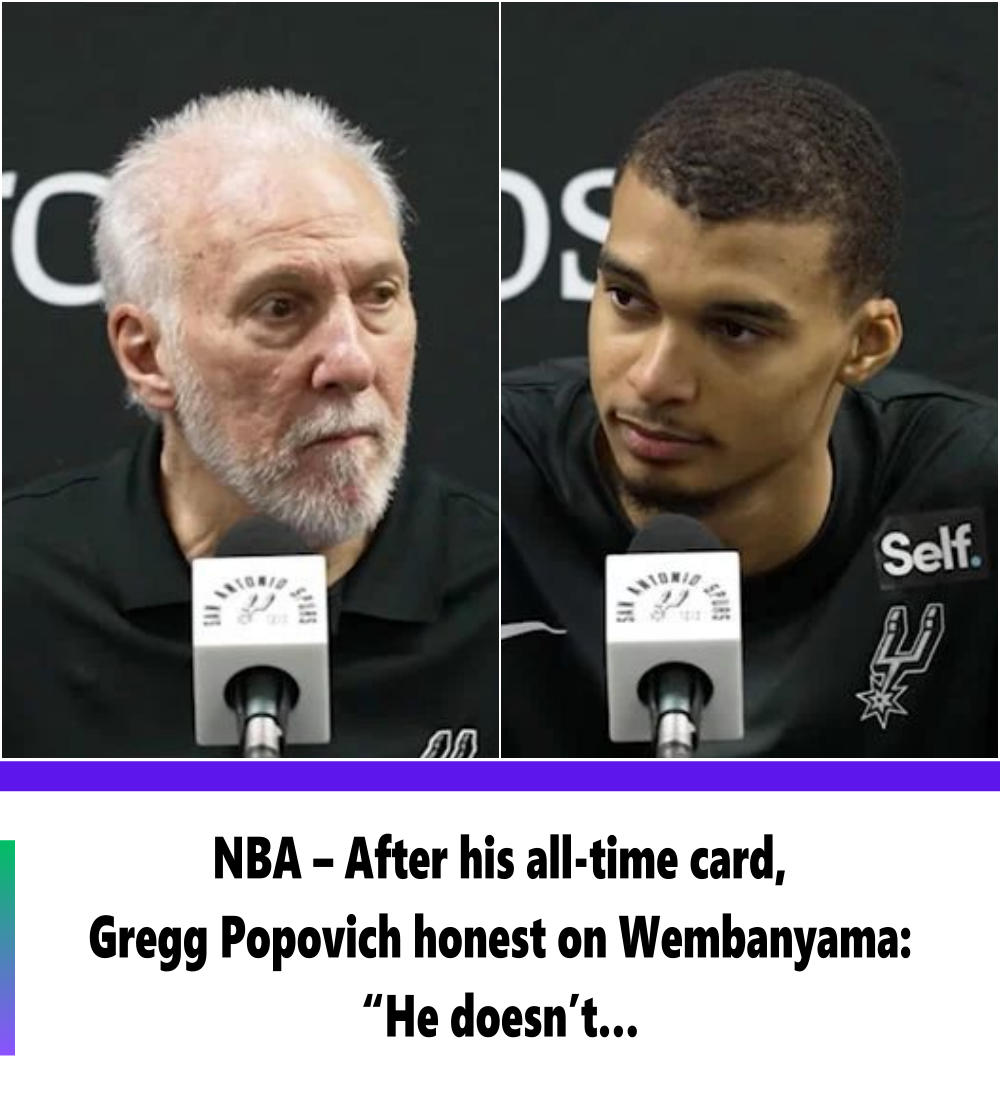NBA – After his all-time card, Gregg Popovich honest on Wembanyama: “He ...