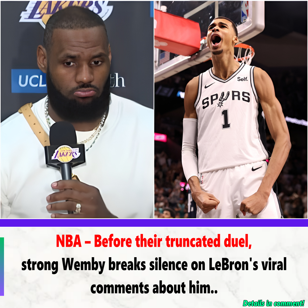 NBA – Before their truncated duel, strong Wemby breaks silence on LeBron's viral comments about ...