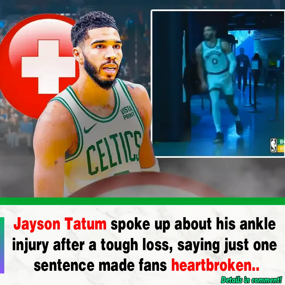 Jayson Tatum spoke up about his ankle injury after a tough loss, saying just one sentence made ...