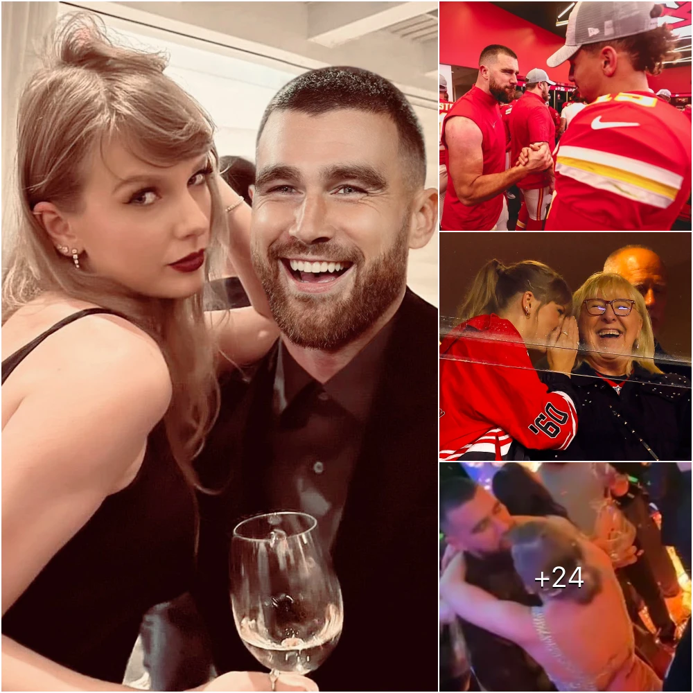 Taylor Swift and her boyfriend shared a passionate New Year's Eve kiss at a flashy party in ...