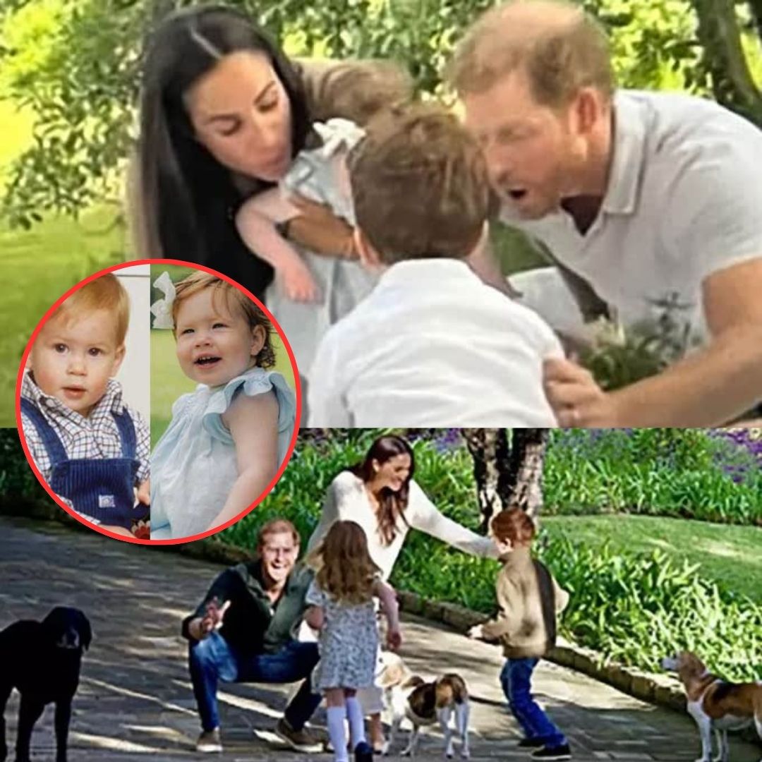 A seemingly innocuous family photo of Meghan Markle, Prince Harry and their two children, Archie ...