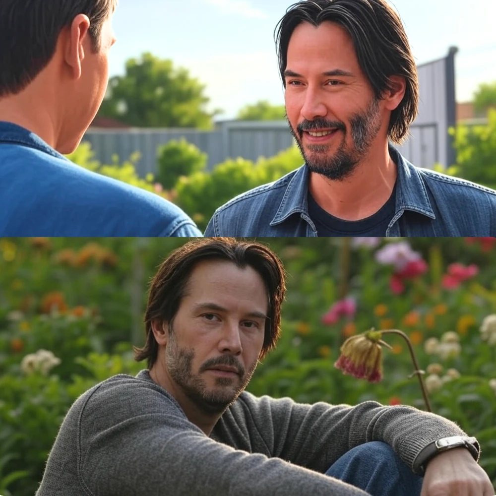 Keanu Reeves and the Wilted Rose: A Quiet Moment in the Garden ...
