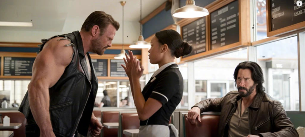A Biker Attacks a Black Waitress—Then Keanu Reeves Steps In and Shocks ...
