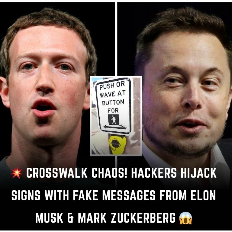 💥 Crosswalk Chaos! Hackers Hijack Signs with Fake Messages from Elon ...
