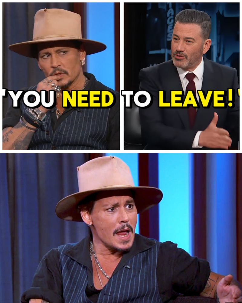 Johnny Depp KICKED OFF Live TV After Explosive Clash with Jimmy Kimmel ...