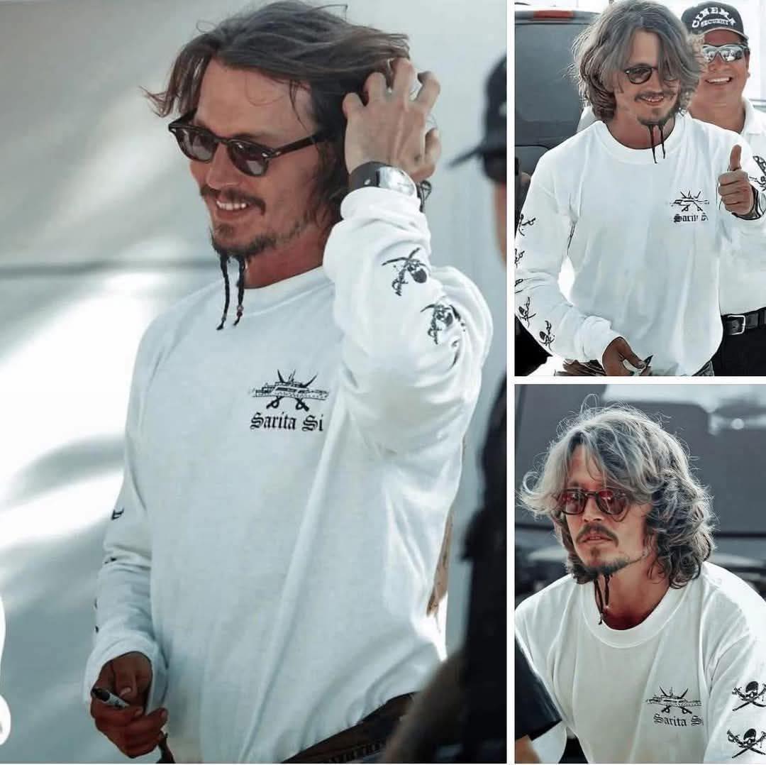 Johnny Depp Appears with a Stunning Partially Silver Hair Look, Fans ...