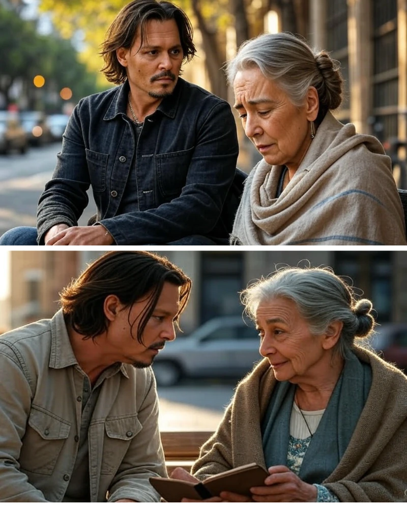 Johnny Depp Buys Lunch for a Homeless Woman—What She Reveals Leaves Him Frozen in Place - News