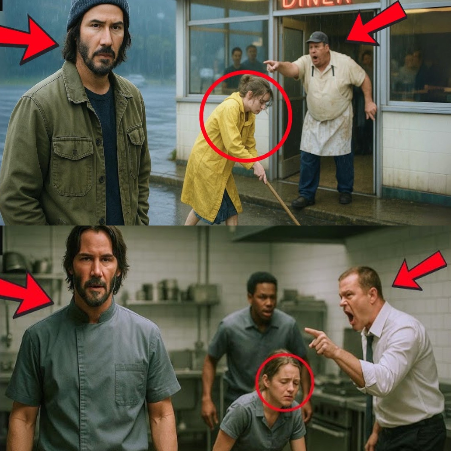 Rain Pours Over Kentucky 🌧️ — Keanu Reeves, in Disguise, Enters His Mom ...