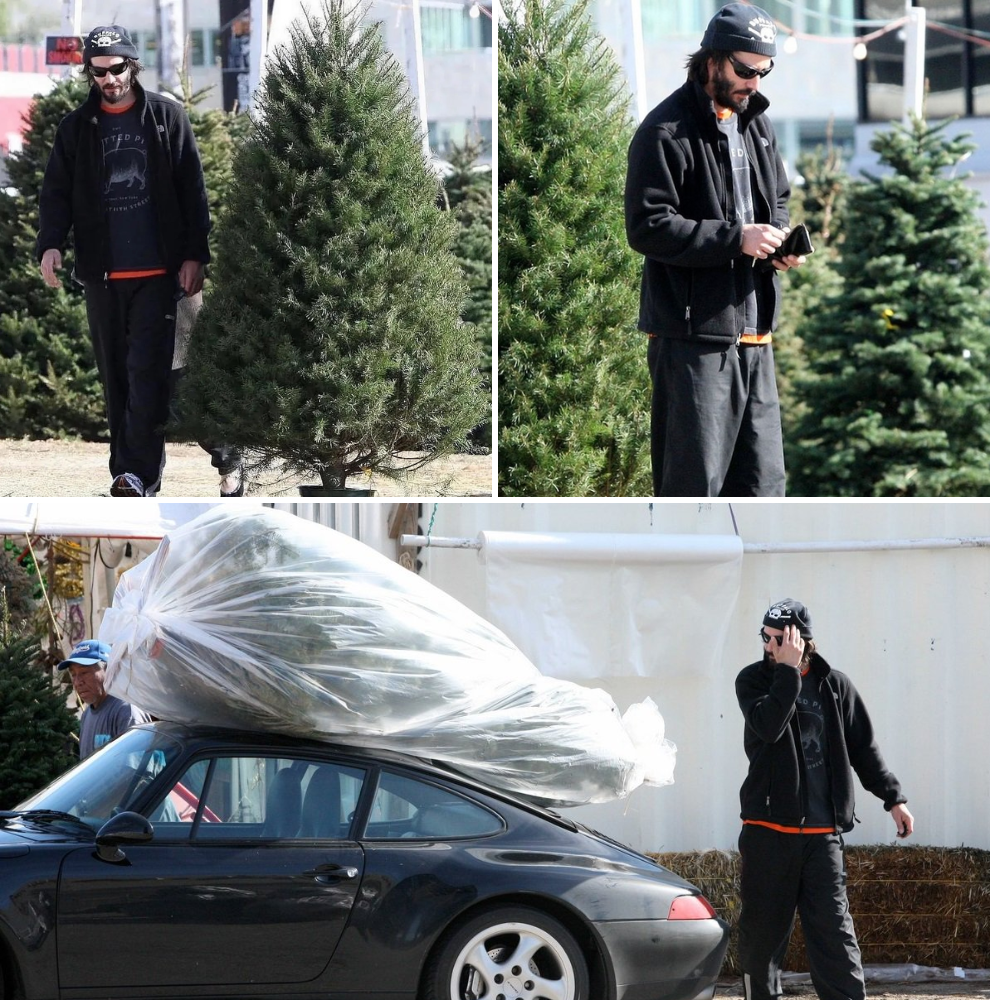 Keanu Reeves Turns LA Into a Christmas Movie: Spotted Hauling a Tree on ...