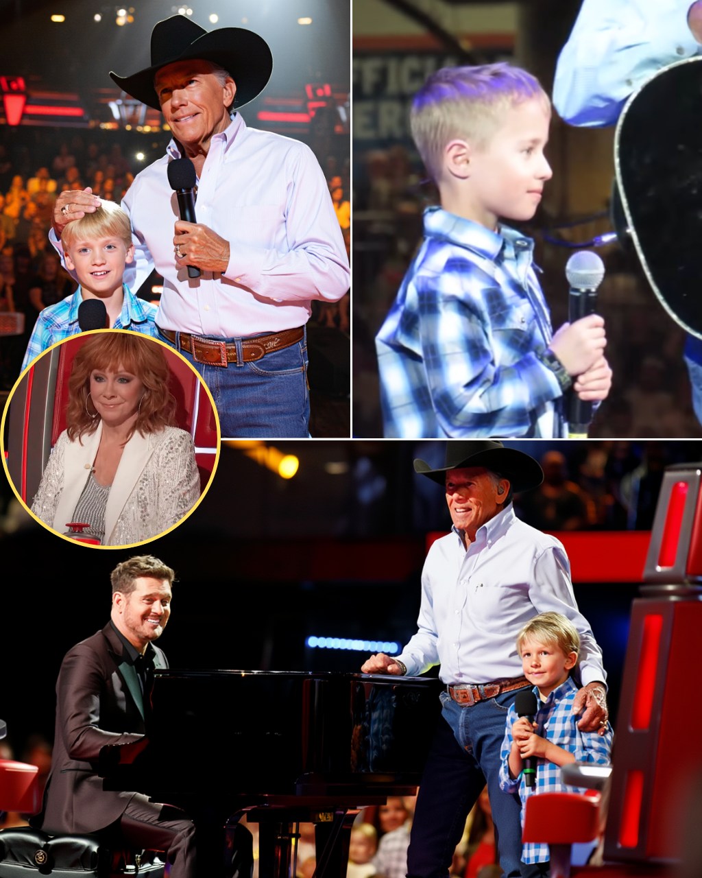 George Strait Joins Grandson Harvey on The Voice Stage for "God and ...