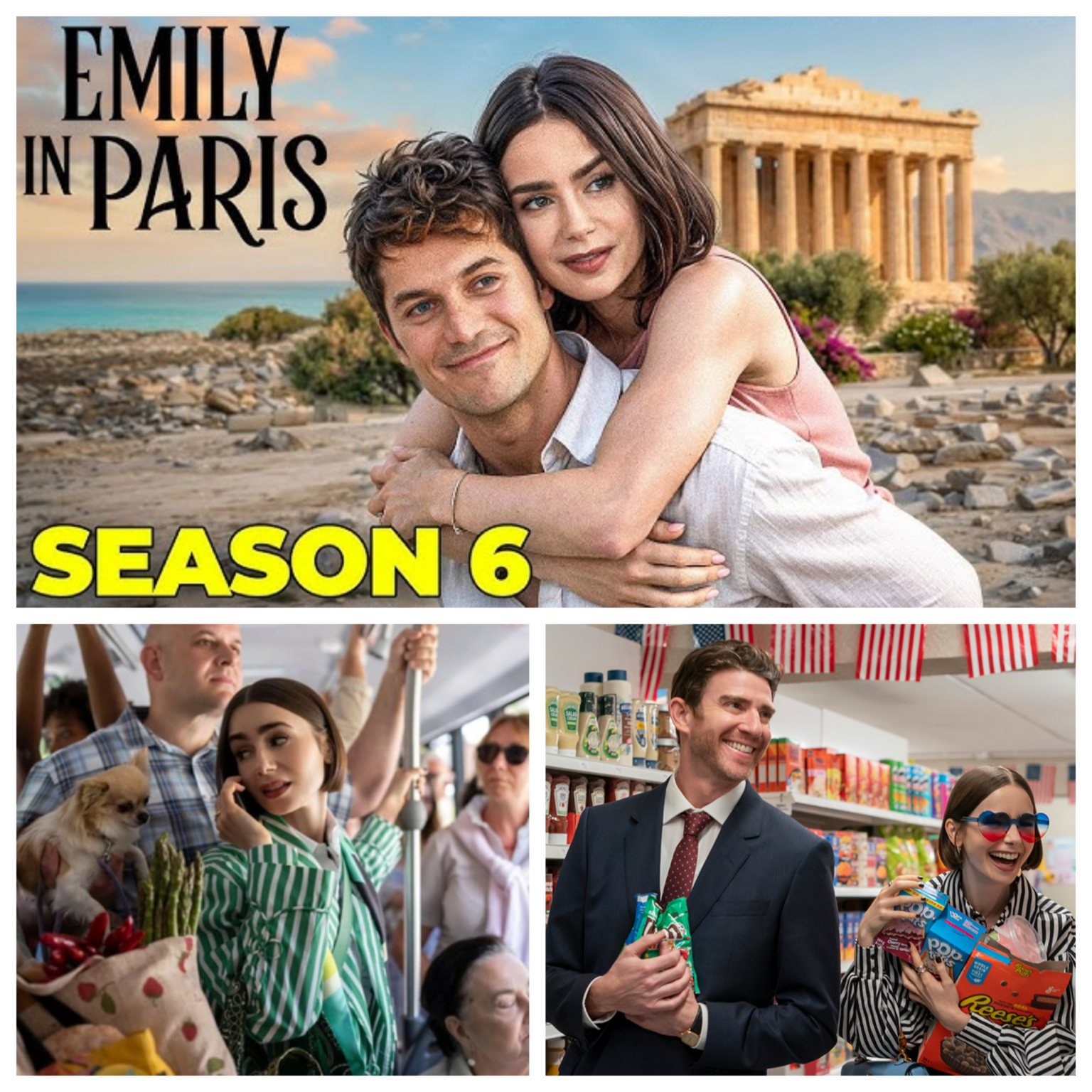 Shocking Greece Getaway: Emily in Paris S6 Teaser – Emily Hunts Gabriel ...