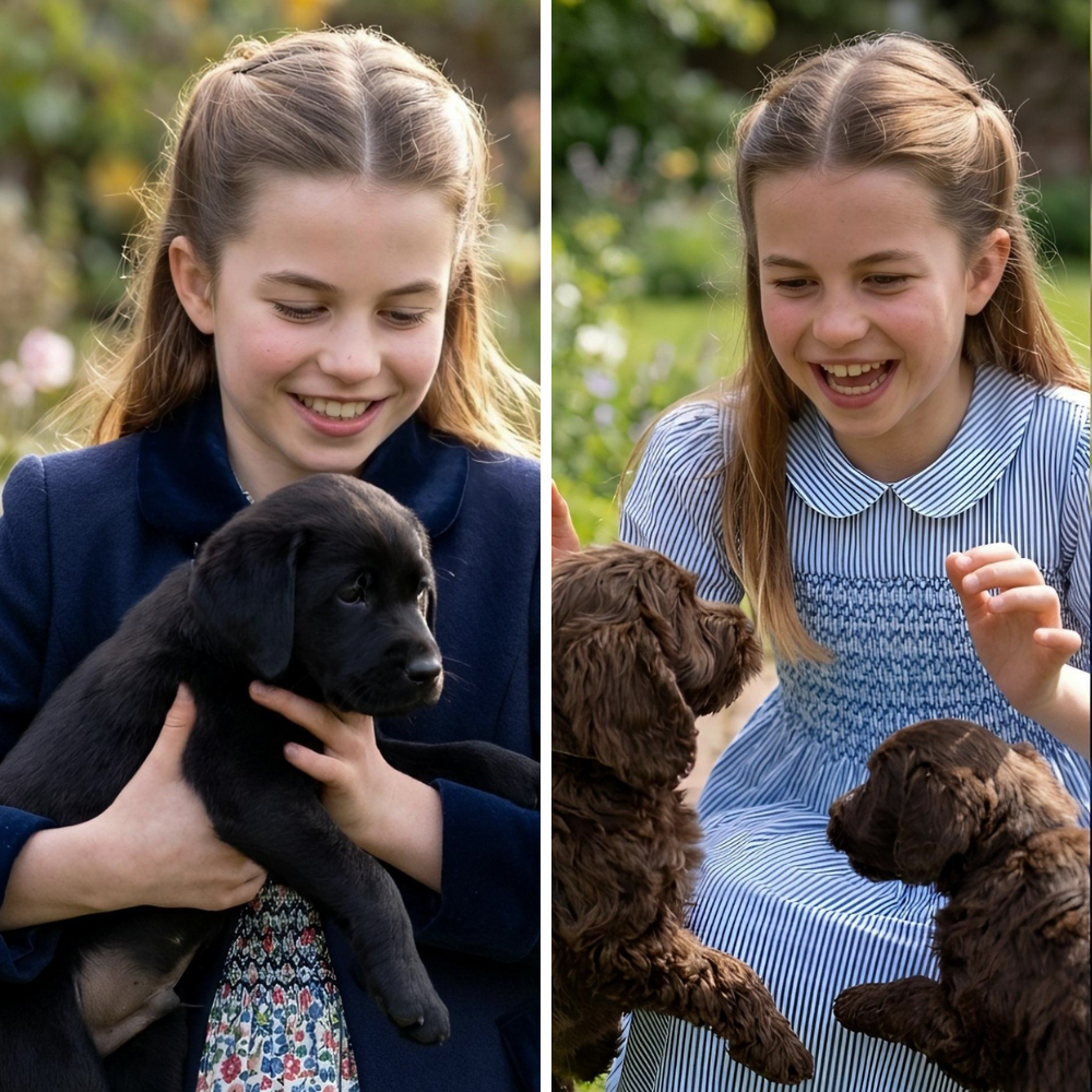 Princess Charlotte’s Joyful Moment with Puppies: Pure Happiness in the ...